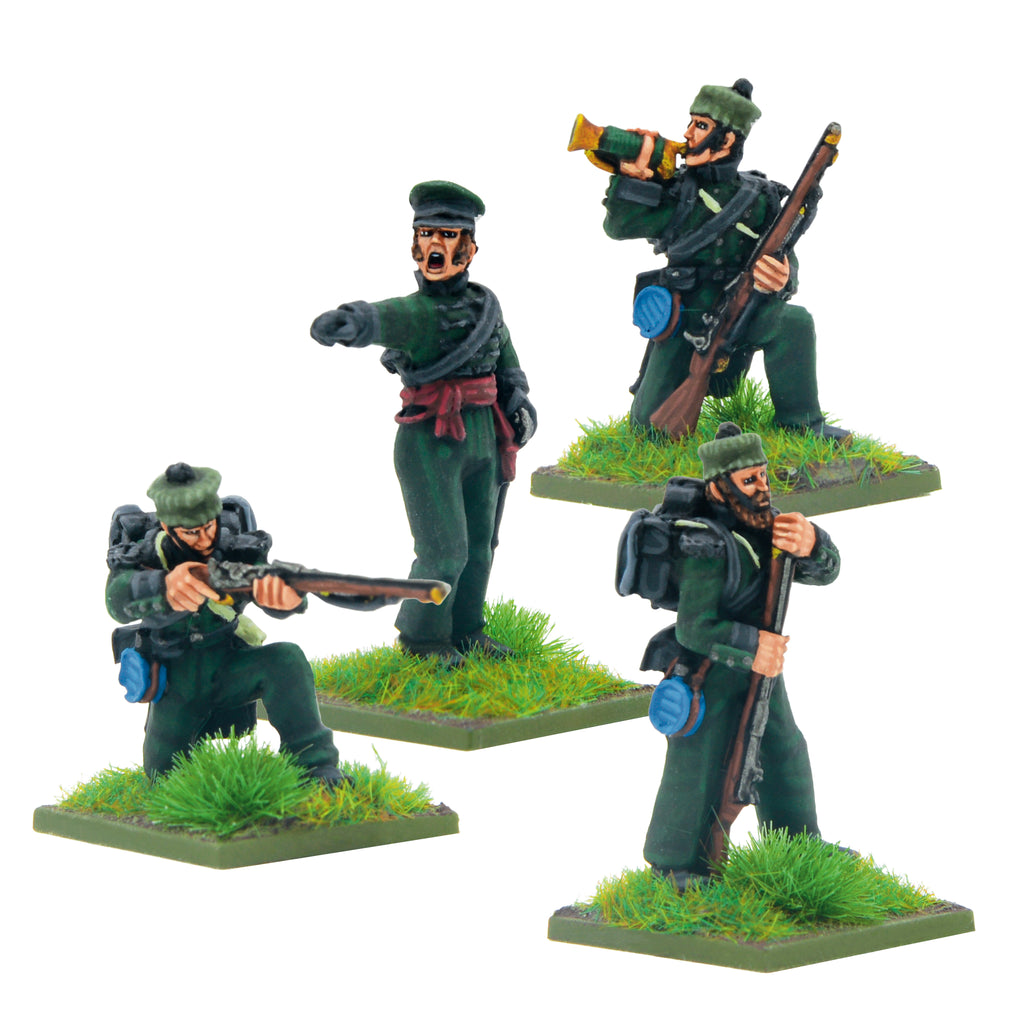 Crimean War British Rifle Brigade in forage caps command – Warlord Games UK