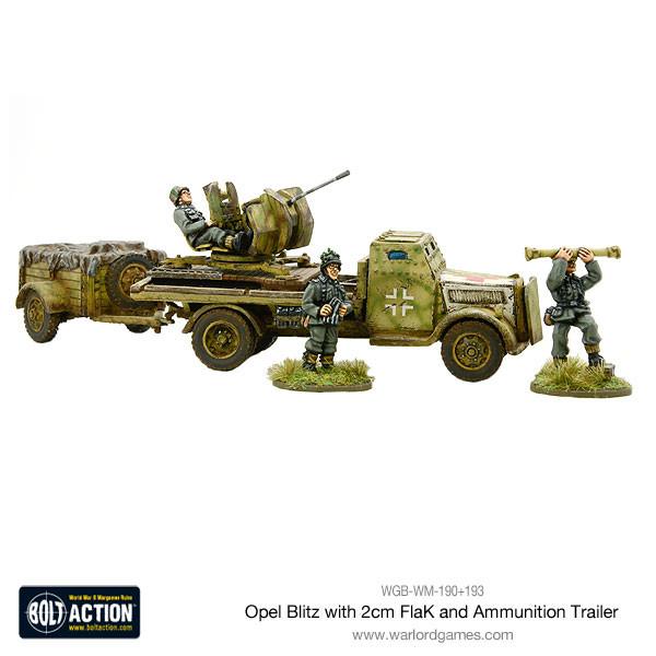 Opel Blitz with 2cm FlaK & Ammunition Trailer – Warlord Games UK